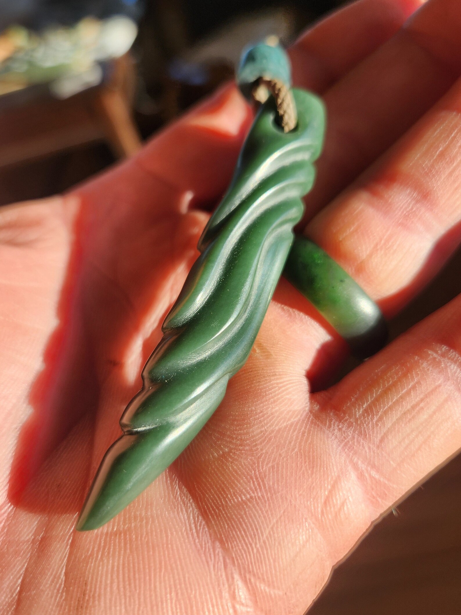 Deep Forest Green "chrysalis " Nephrite Jade Pendant Carving - Etsy