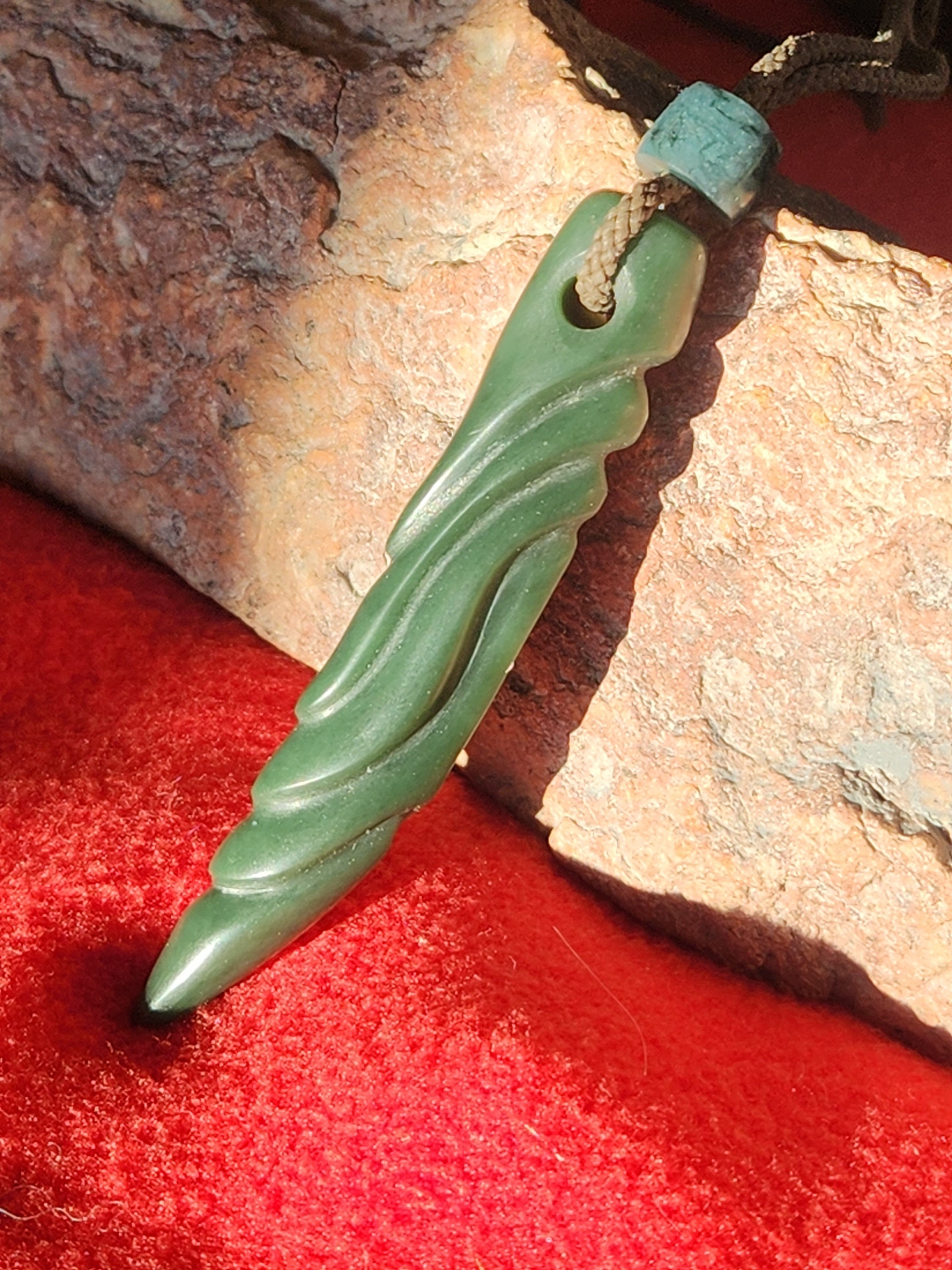 Deep Forest Green "chrysalis " Nephrite Jade Pendant Carving - Etsy