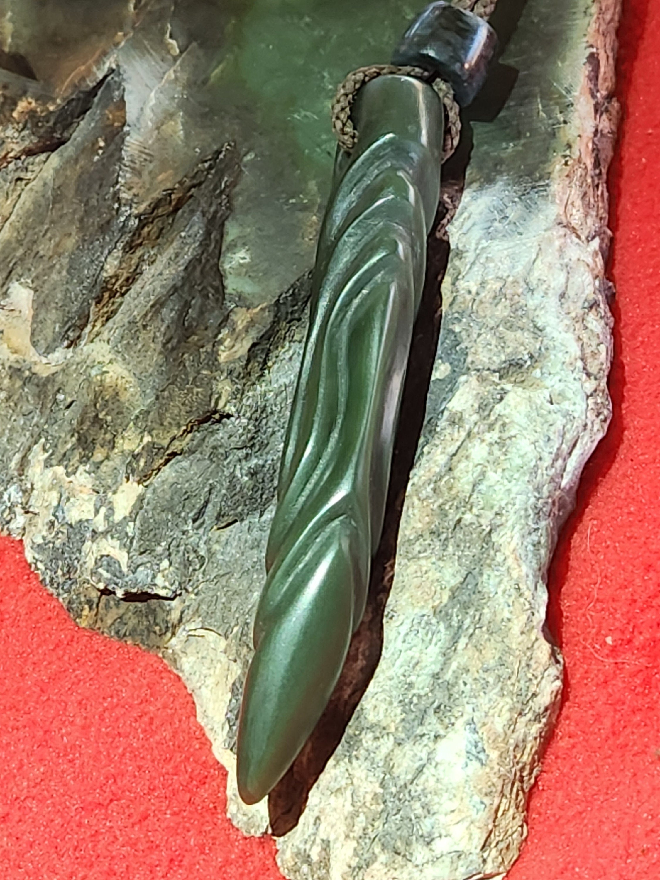 Deep Forest Green "chrysalis " Nephrite Jade Pendant Carving - Etsy