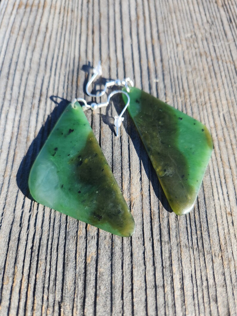 Bright Green Himalayan Jade Earings - Etsy