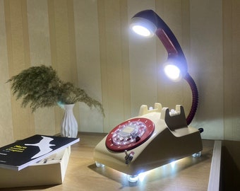 Vintage Phone Lamp, Retro, Lamp Phone, Home Decor, Desk Lamp, Office ...