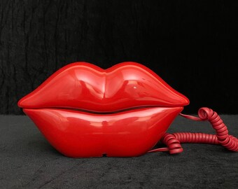 Red Lips Vintage Phone 1980s, Red Pop Art Telephone, Kitsch Phones ...