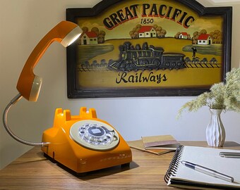 Vintage Phone Lamp, Retro, Home Decor, Desk Lamp, Office Furniture ...