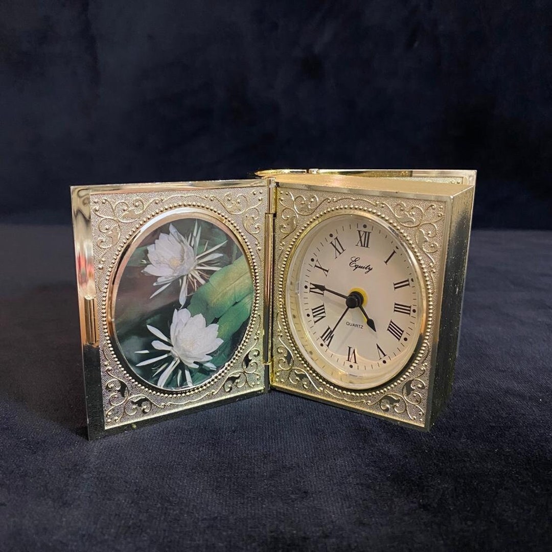 Vintage Book Clock Vintage Alarm Table Clock, Vintage Clock, Rare and ...