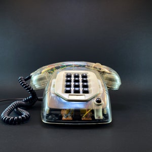 Super Rare Antique Transparent Telephone, Vintage Postmodern Telephone ...