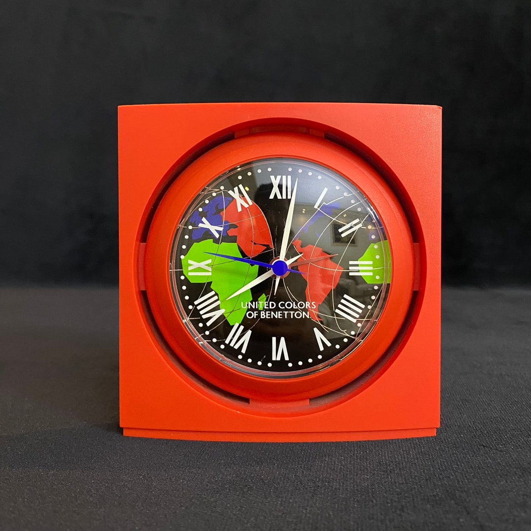 Vintage United Colors of Benetton Table Clock, Pop Art Clock, Benetton ...