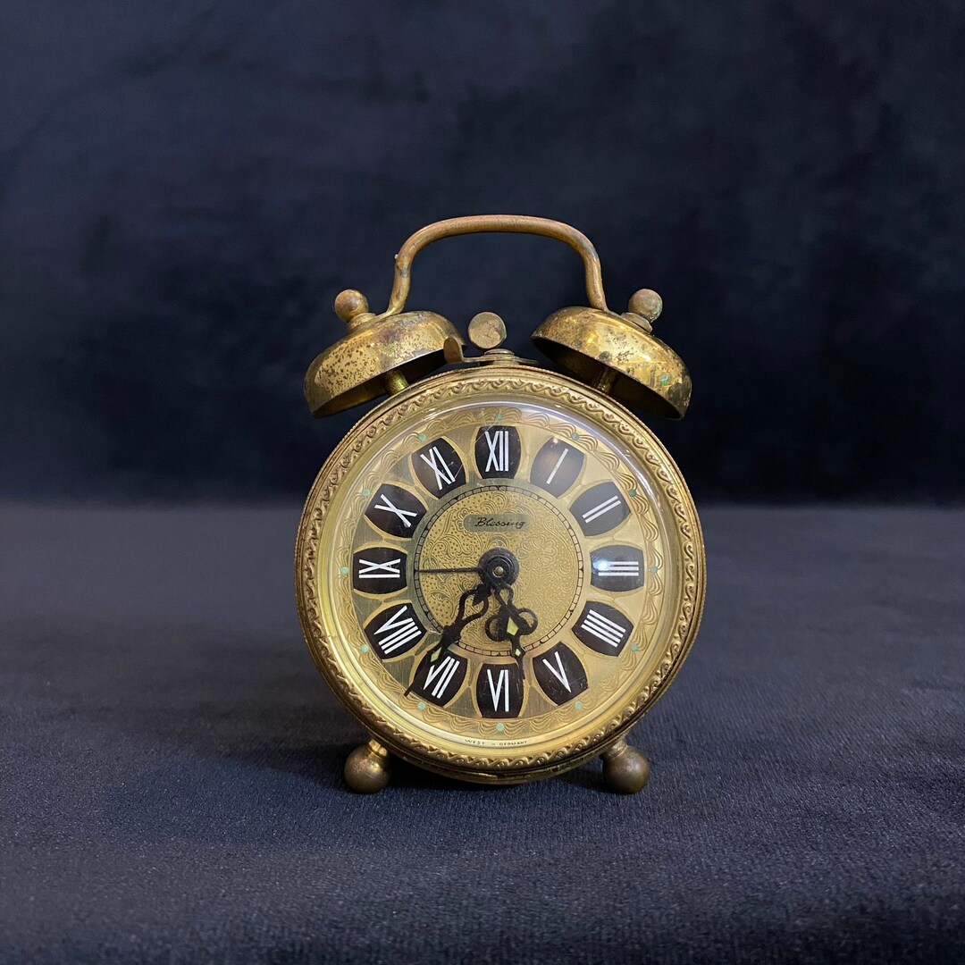 Antique 1950s Blessing Table Clock Alarm Clock Mechanical - Etsy