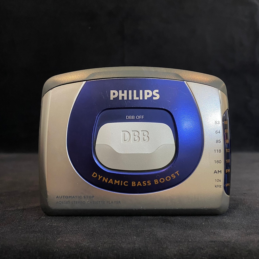 Vintage PHILIPS Walkman Cassette Player, AM/FM Band Radio, Vintage Tape ...