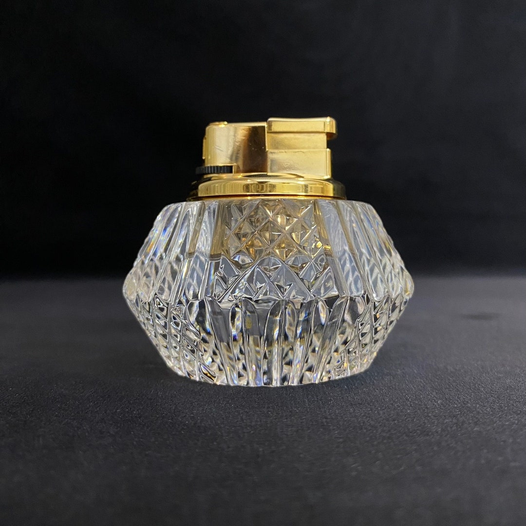 Antique Colibri Crystal Table Lighter, Vintage Table Lighter, Swiss ...
