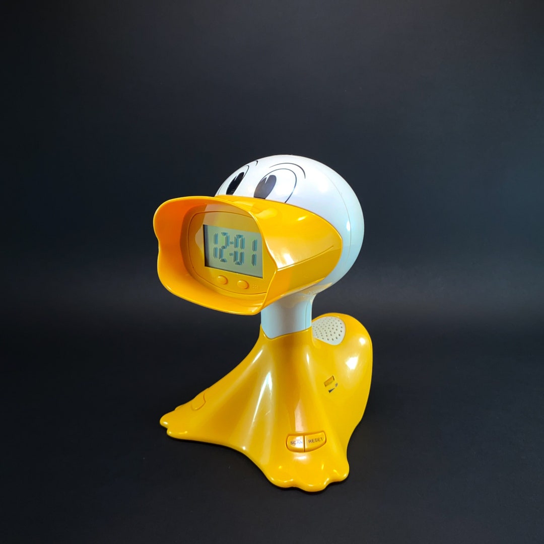 1990s Duck Radio With Clock, Pop Art Duck Theme FM Radio, Vintage ...