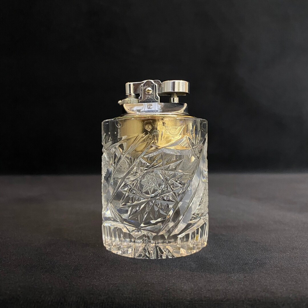 Antique Crystal Table Lighter, Vintage Lighter, Collectible Model ...