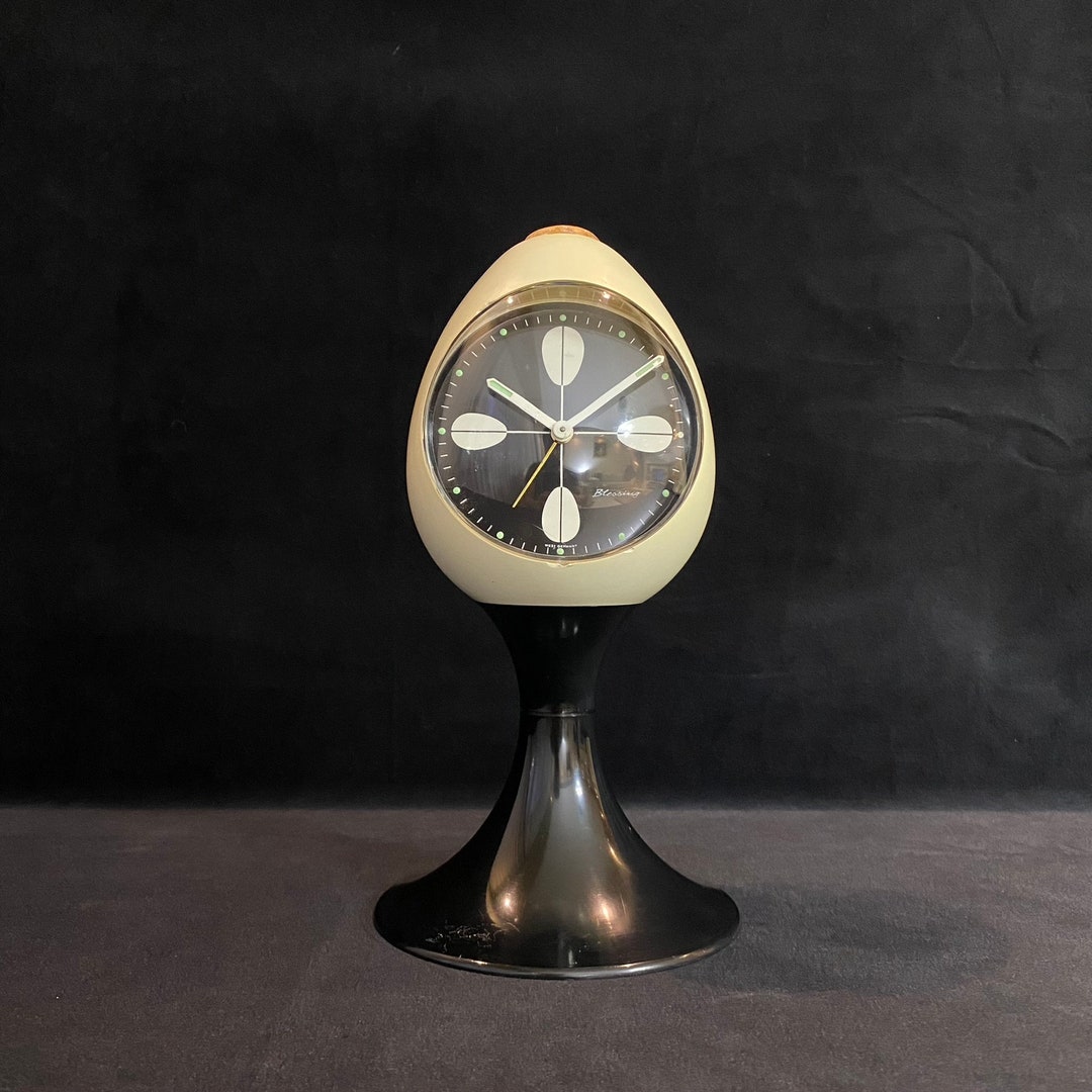 Vintage Blessing Space Age Table Clock Antique Pedestal Alarm - Etsy