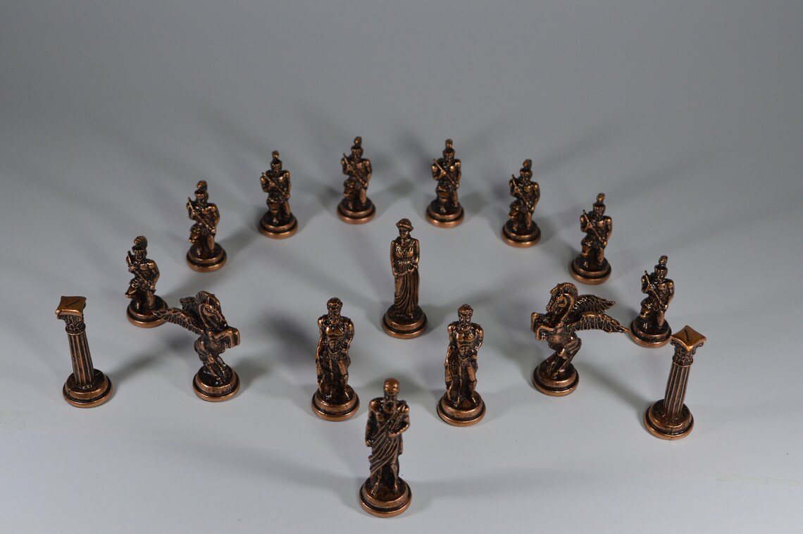 Mythological Chess Set Pegasus Figure Chess Handmade Metal - Etsy