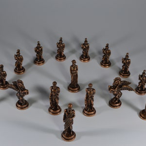 Mythological Chess Set Pegasus Figure Chess Handmade Metal - Etsy
