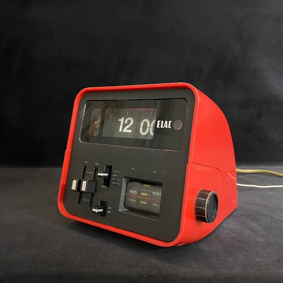 Antique ELAC Flip Clock and Radio Vintage Space Age Alarm - Etsy