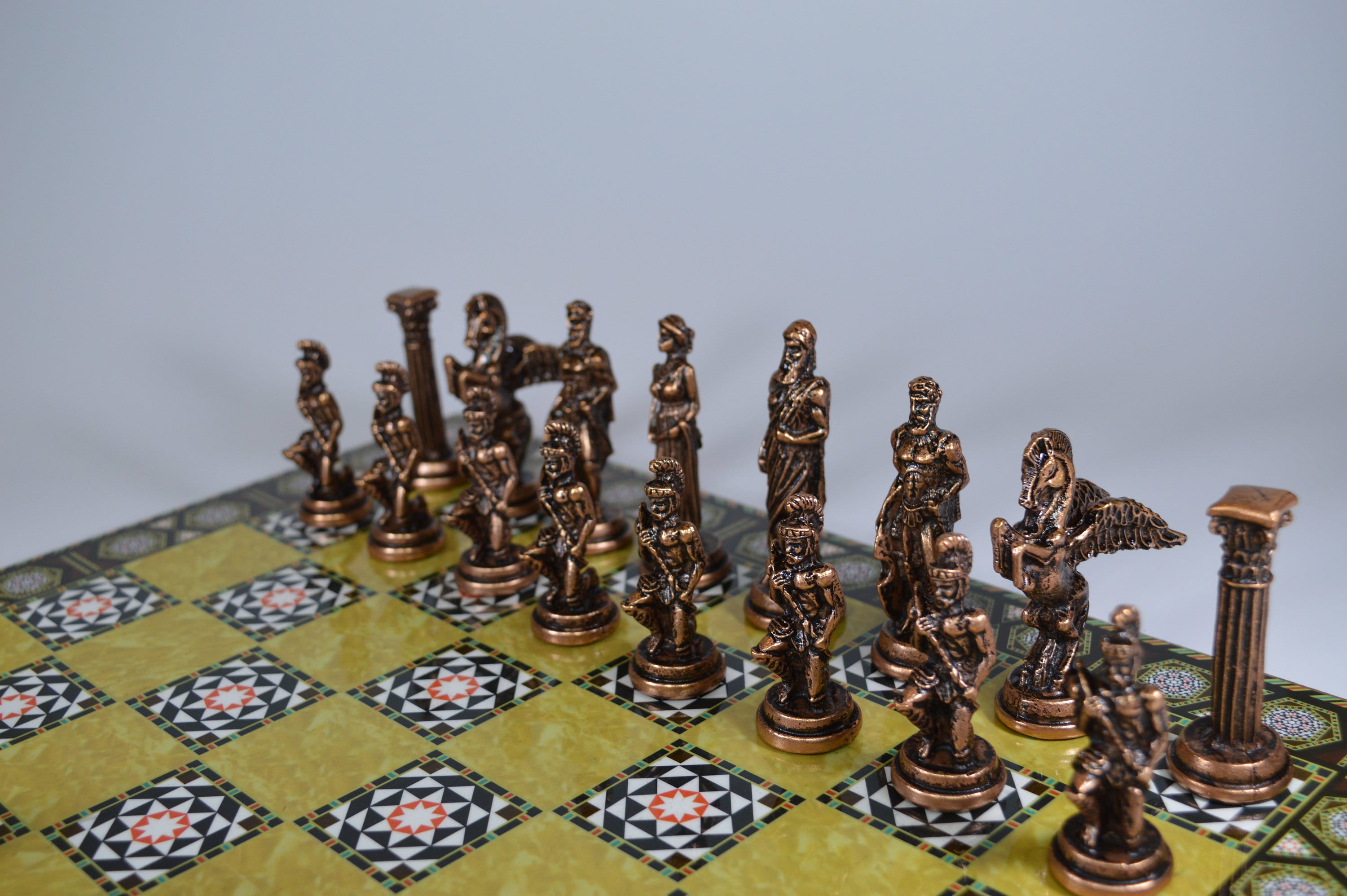 Mythological Chess Set Pegasus Figure Chess Handmade Metal | Etsy