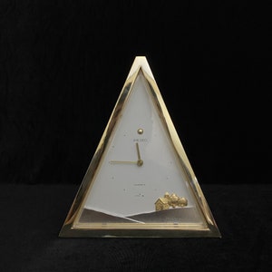 Vintage SEIKO Quartz Table Clock, SEIKO Pyramid Clock, Antique Clock ...