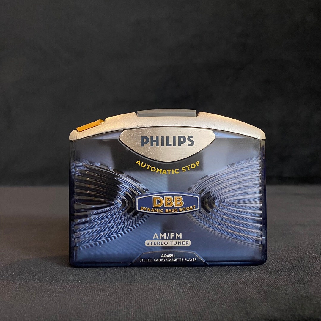 Vintage Philips Cassette Player Works Great, AM/FM Band Radio, Rare and ...