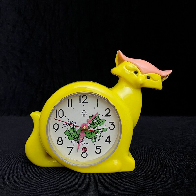 Antique Pop Art Cat Clock Vintage Table Clock Mechanical - Etsy