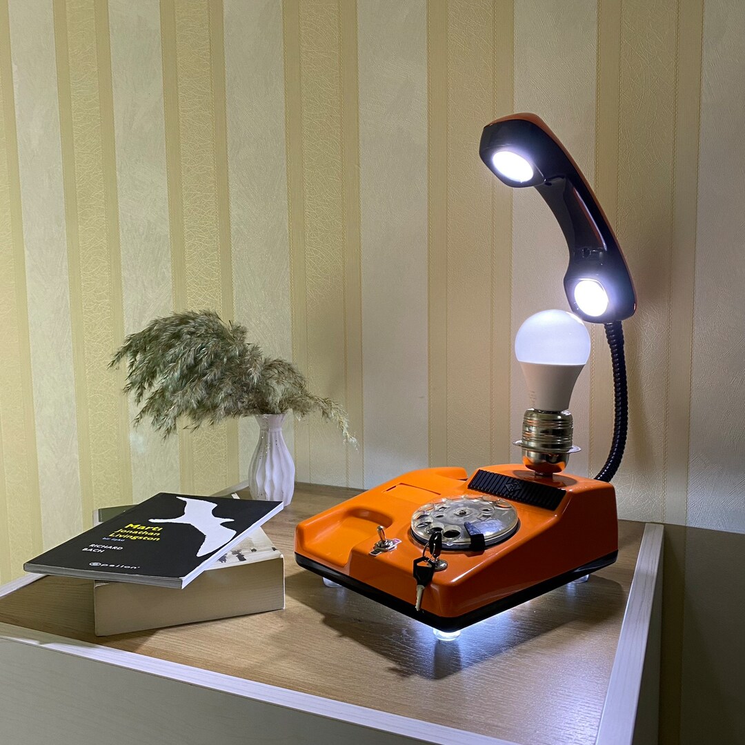 Vintage Phone Lamp, Retro, Lamp Phone, Home Decor, Desk Lamp, Office ...