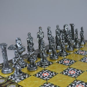 Mythological Chess Set Pegasus Figure Chess Handmade Metal | Etsy
