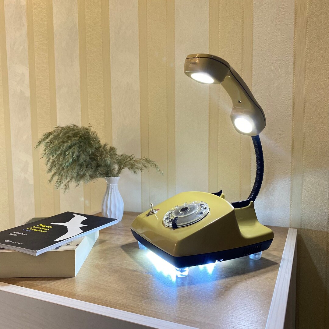 Vintage Phone Lamp, Retro, Lamp Phone, Home Decor, Desk Lamp, Office ...