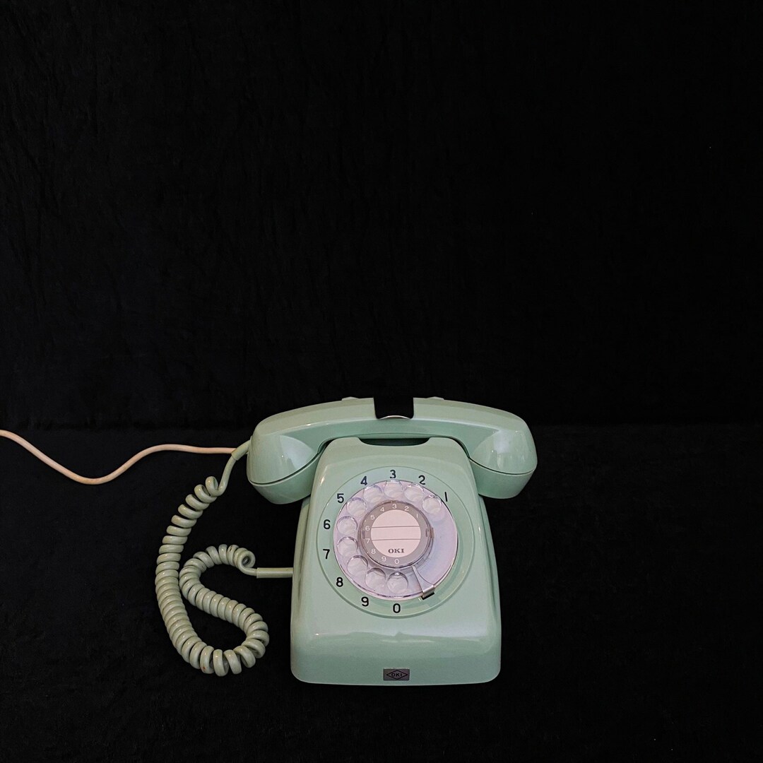 Antique 1958 OKI Telephone, Restored & Working, Antique Rotary ...