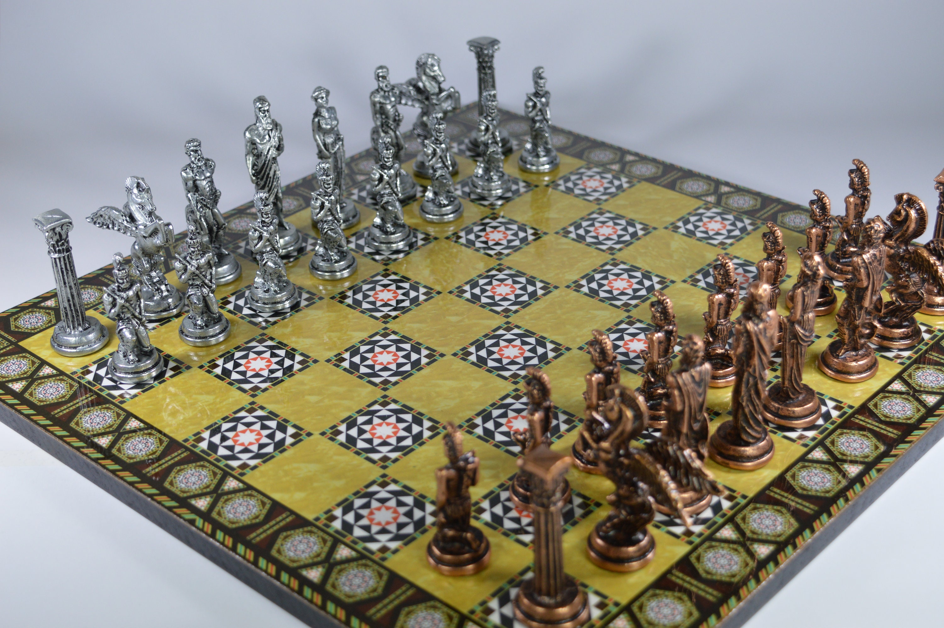 Mythological Chess Set Pegasus Figure Chess Handmade Metal | Etsy