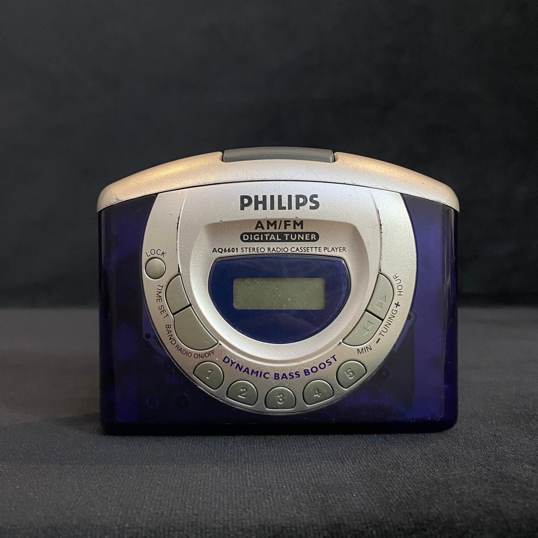 Vintage PHILIPS Cassette Player Works Great, AM/FM Band Radio, Rare and ...