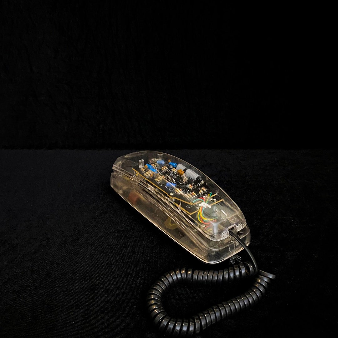Vintage Transparent Telephone, Super Clear Wall and Table Phone, Rare ...