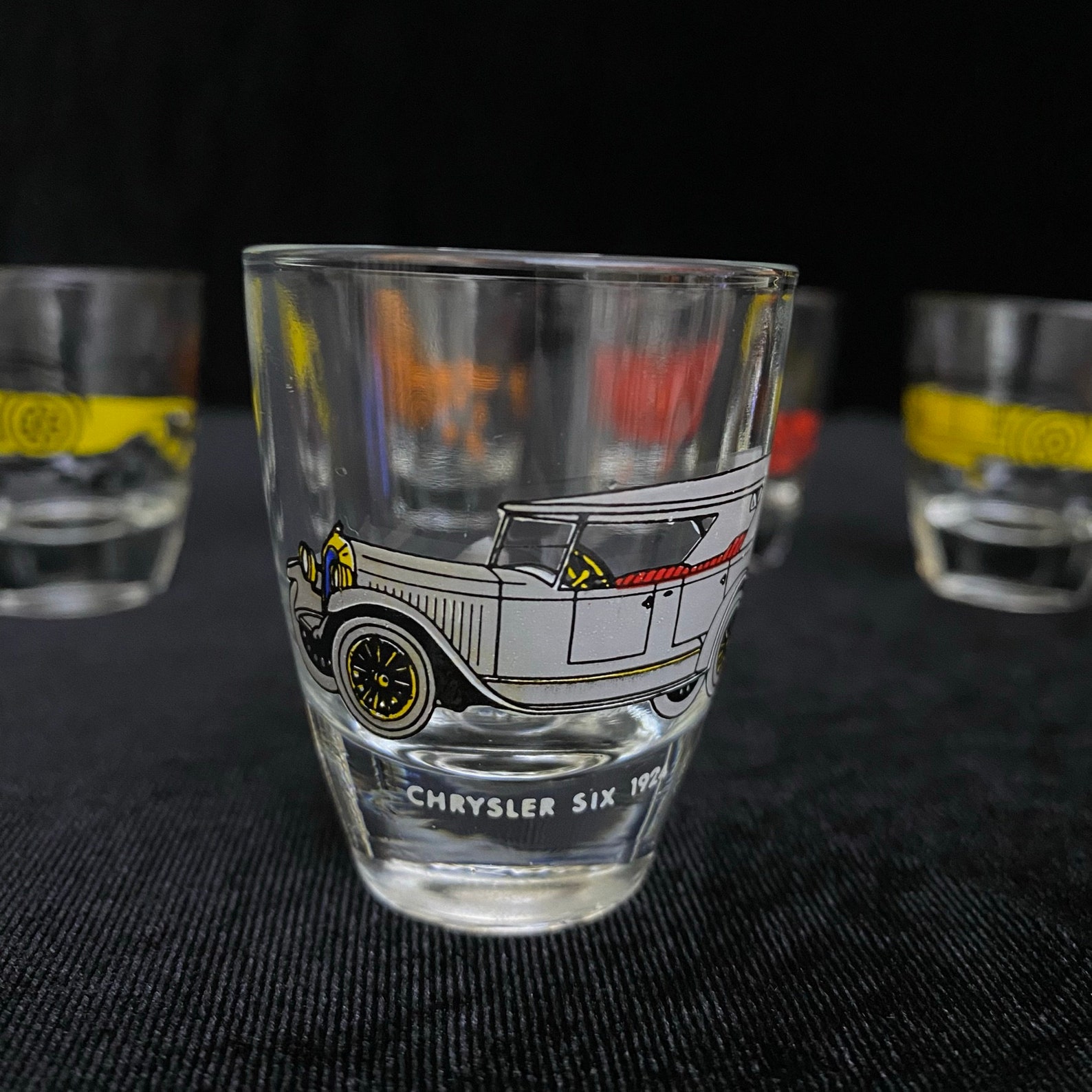 Vintage Car Design Shot Glass Mid Century Design Glass 6 - Etsy