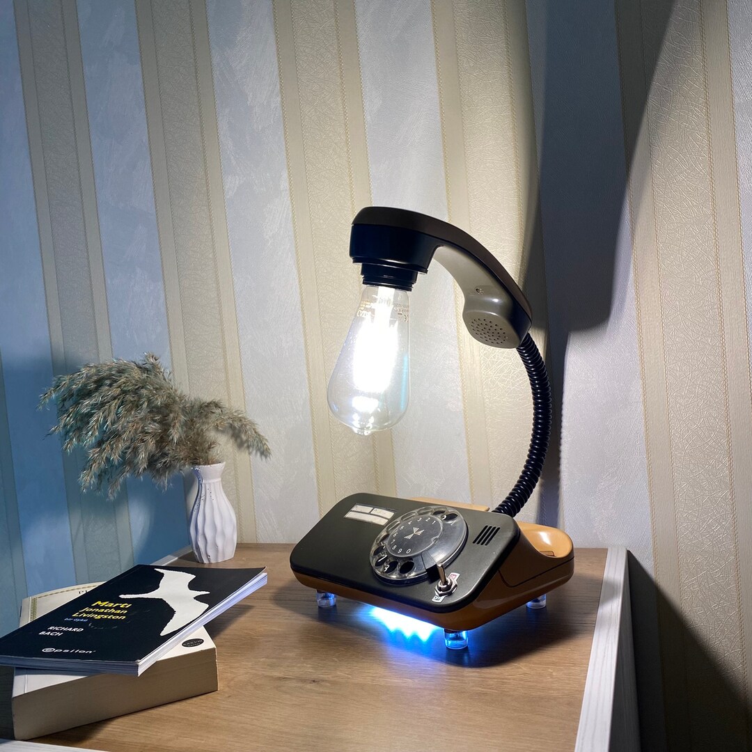 Vintage Phone Lamp, Retro, Lamp Phone, Home Decor, Desk Lamp, Office ...