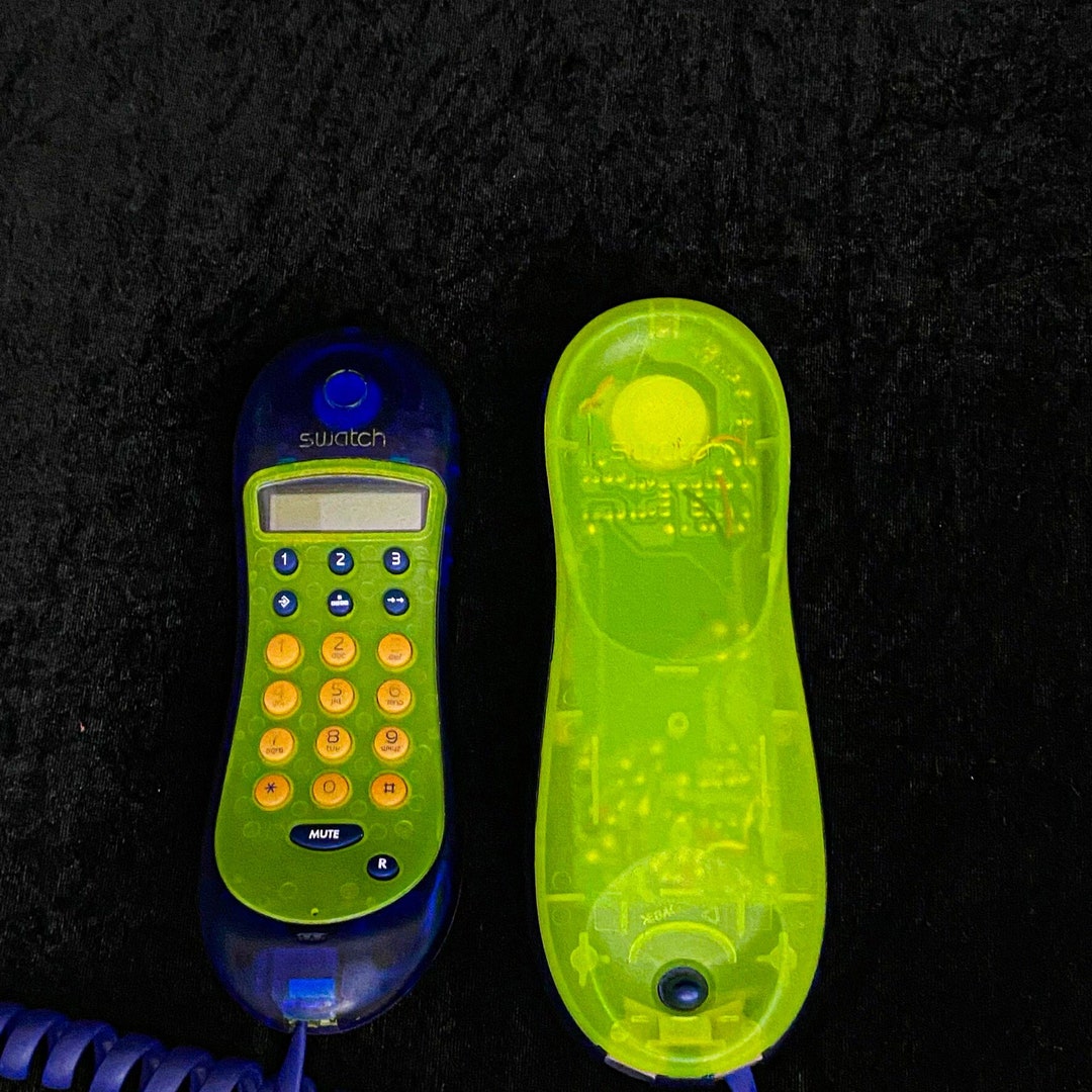 Vintage SWATCH Telephone, Twin Phone in Box Memphis Style Postmodern ...