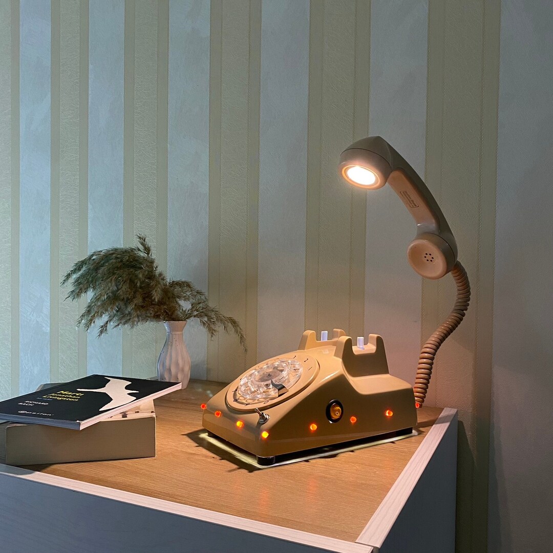 Vintage Phone Lamp, Retro, Lamp Phone, Home Decor, Desk Lamp, Office ...