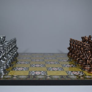 Mythological Chess Set Pegasus Figure Chess Handmade Metal | Etsy