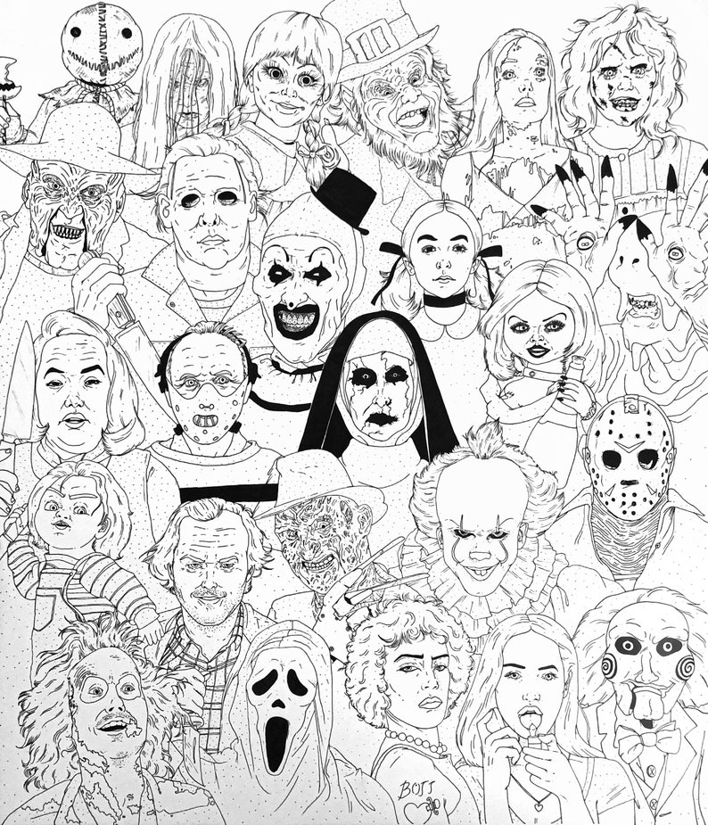 Horror Color in Poster - Art by Amanda - Etsy