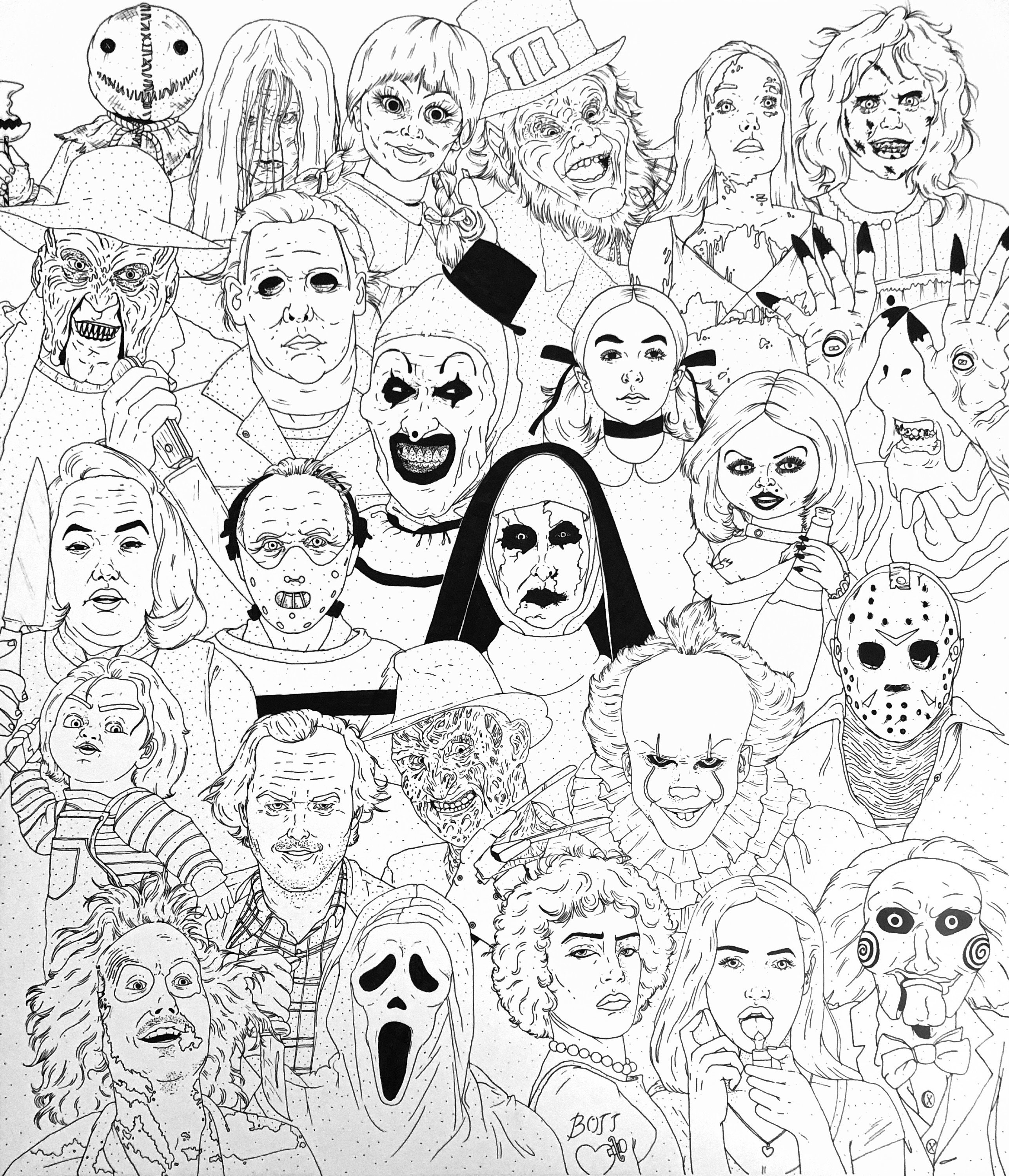 Horror Color in Poster - Art by Amanda - Etsy