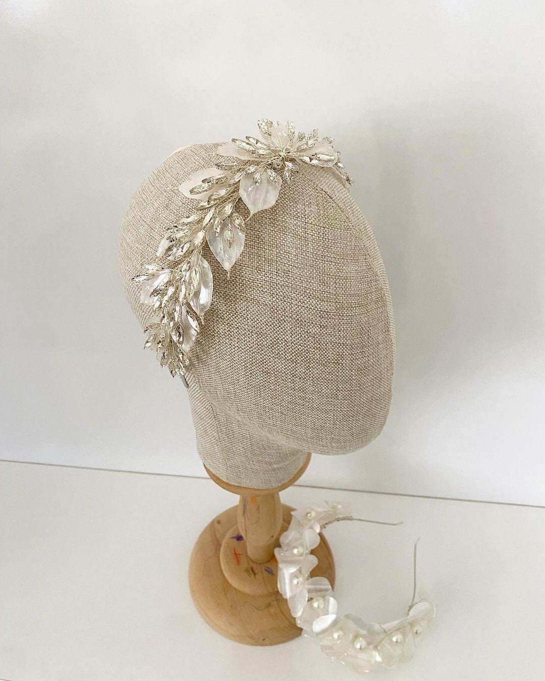Ivory Leaf Bridal Headpiece,ivory Bridal Crown,bridal Leaf Crown.bridal ...