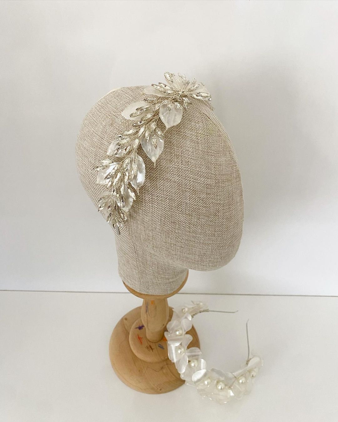 Ivory Leaf Bridal Headpiece,ivory Bridal Crown,bridal Leaf Crown.bridal ...