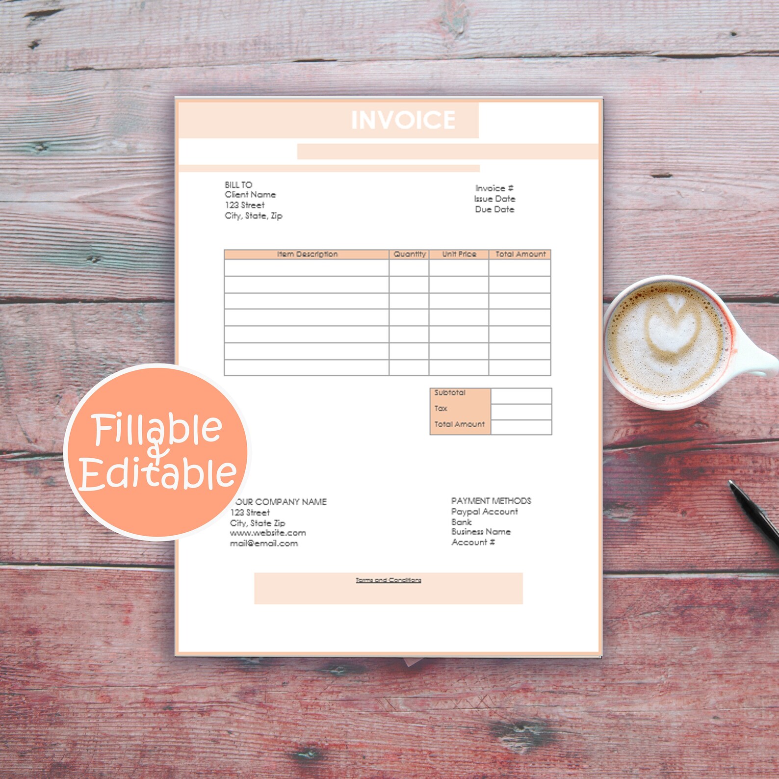 Free pretty girly templates for invoices - stoneshery
