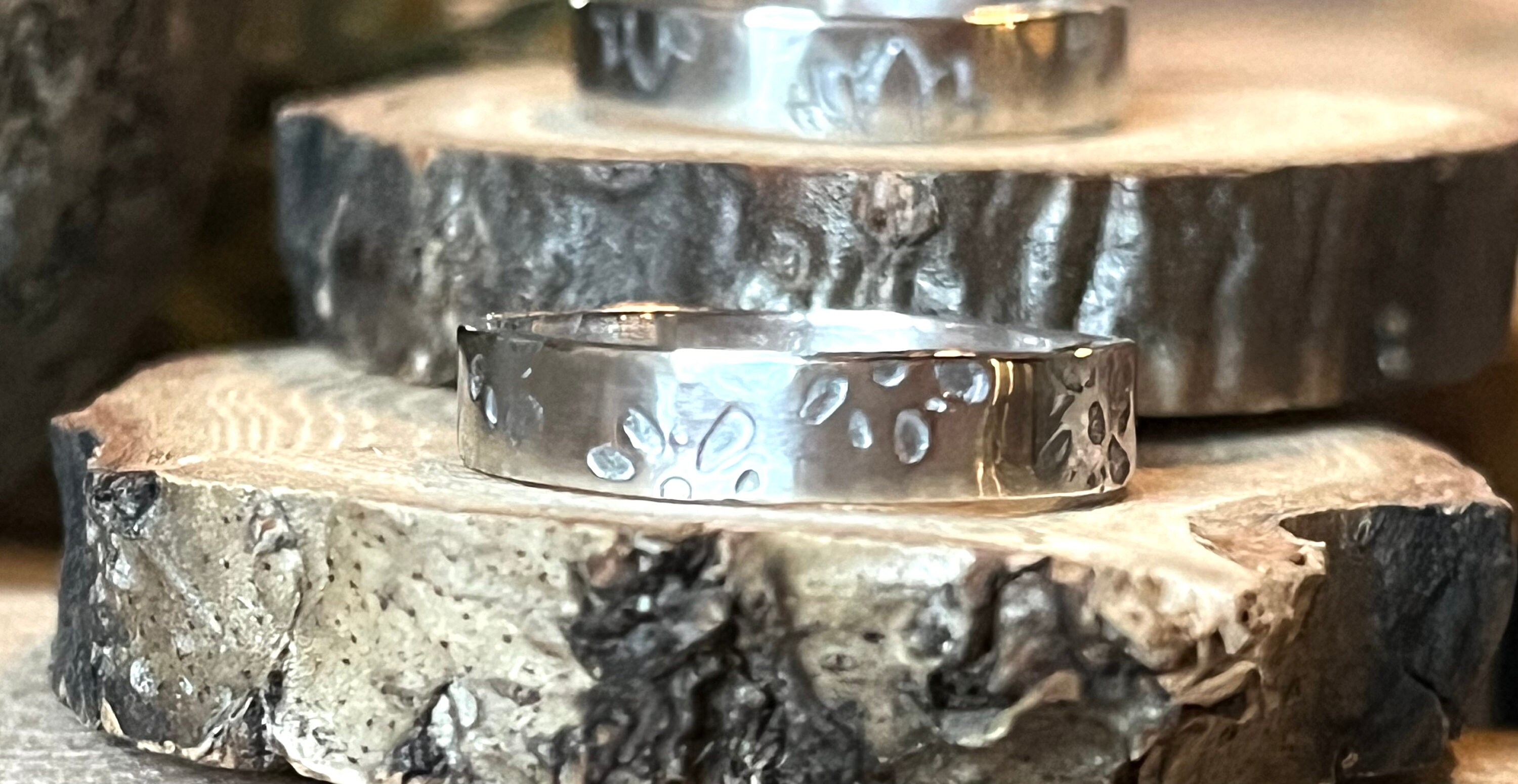 Stamped Floral Band, Flower Ring, Stacking Ring, Promise Ring ...
