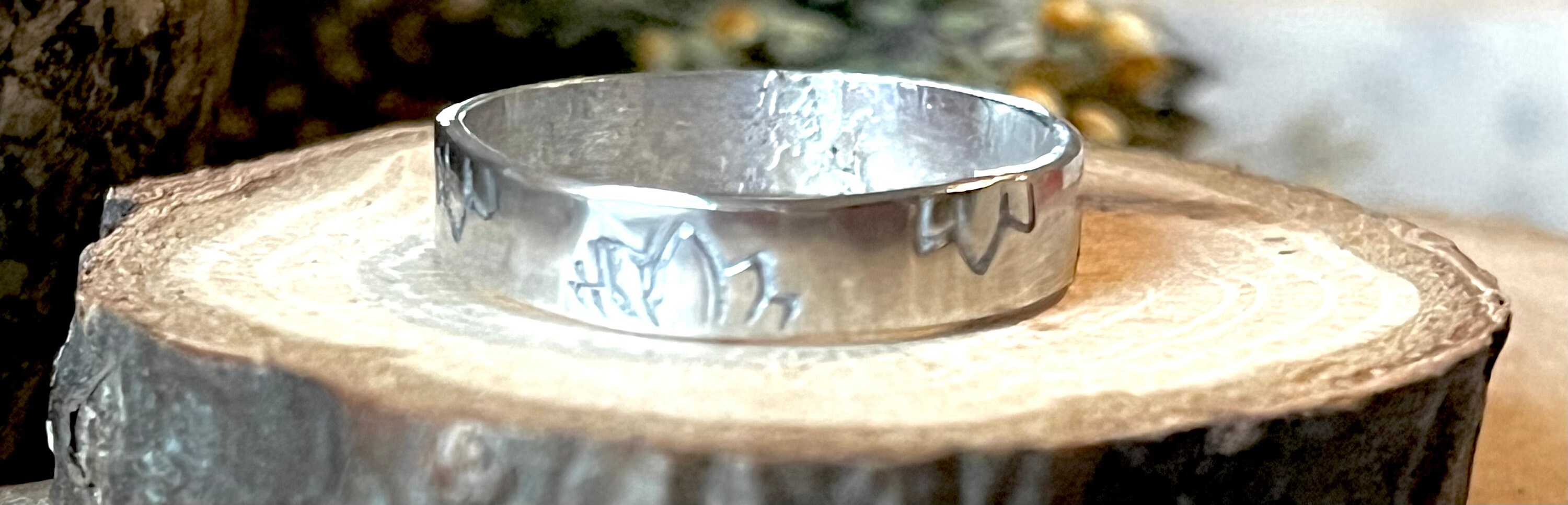 Stamped Floral Band, Flower Ring, Stacking Ring, Promise Ring ...