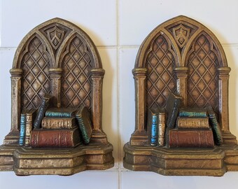 Vintage Syroco Bookends - Etsy