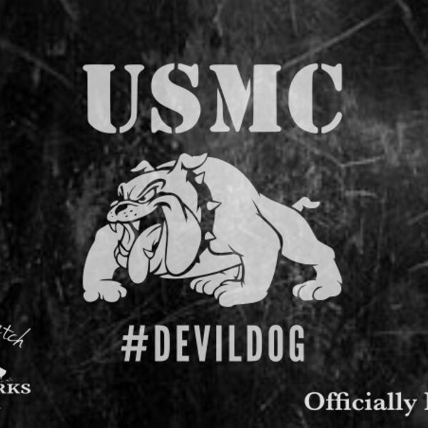 Devil Dog Car Decal - Etsy