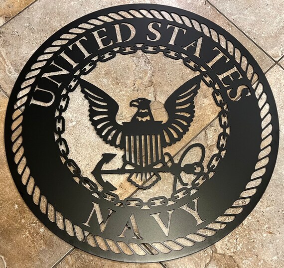 US Navy Decorative Metal Sign Navy Sign Authorized Seller | Etsy