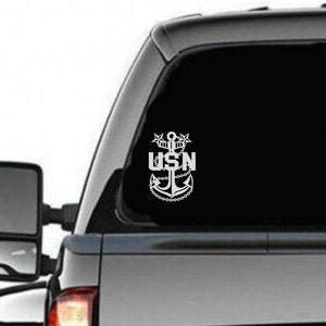 US NAVY Master Chief Emblem Car Decal Yeti Decal Cup Decal Laptop Decal ...