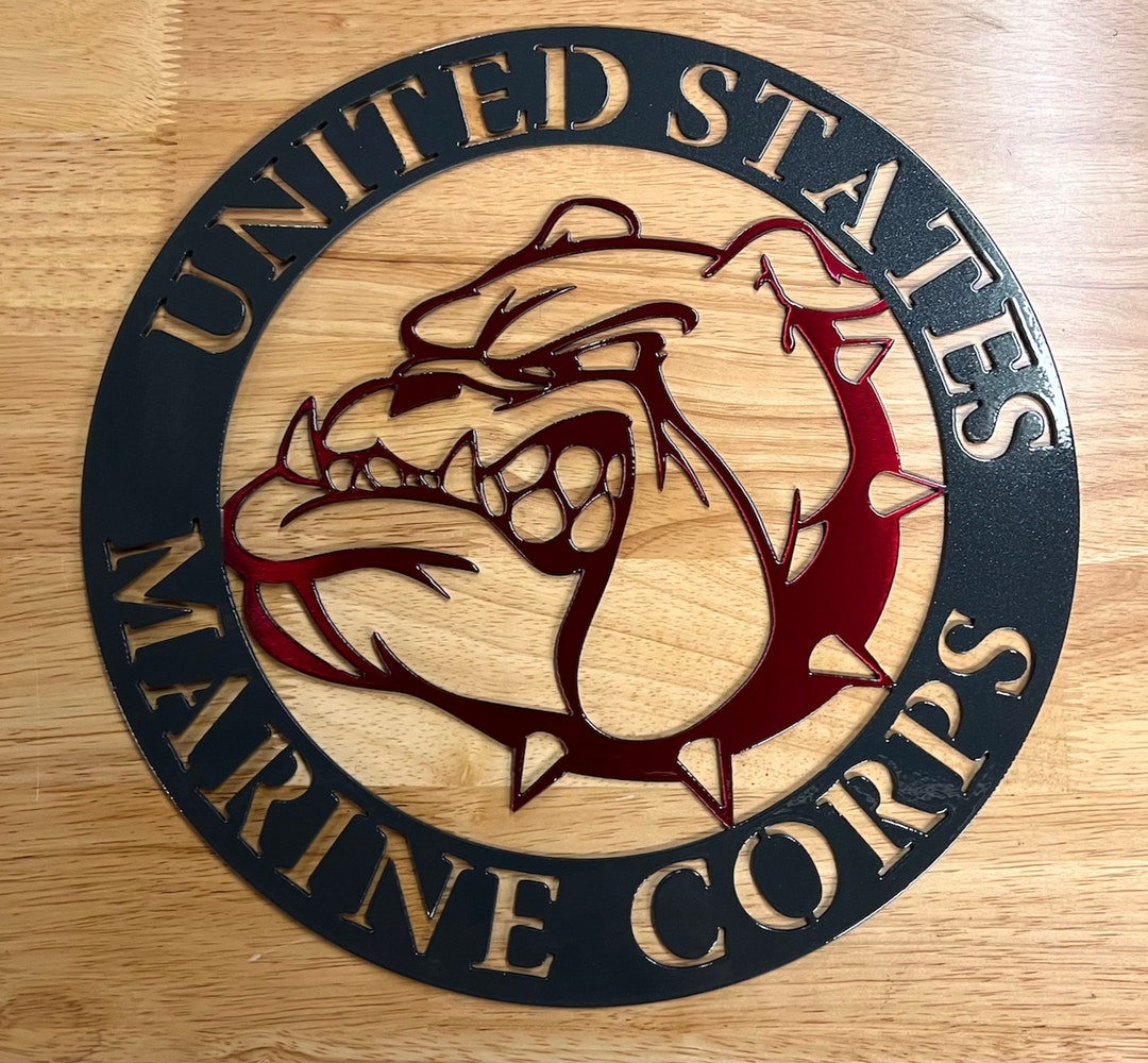 US Marine Corps Bulldog Metal Sign USMC Sign Authorized Seller Metal ...