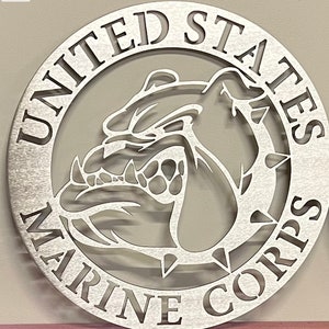 US Marine Corps Bulldog Metal Sign USMC Sign Authorized Seller Metal ...