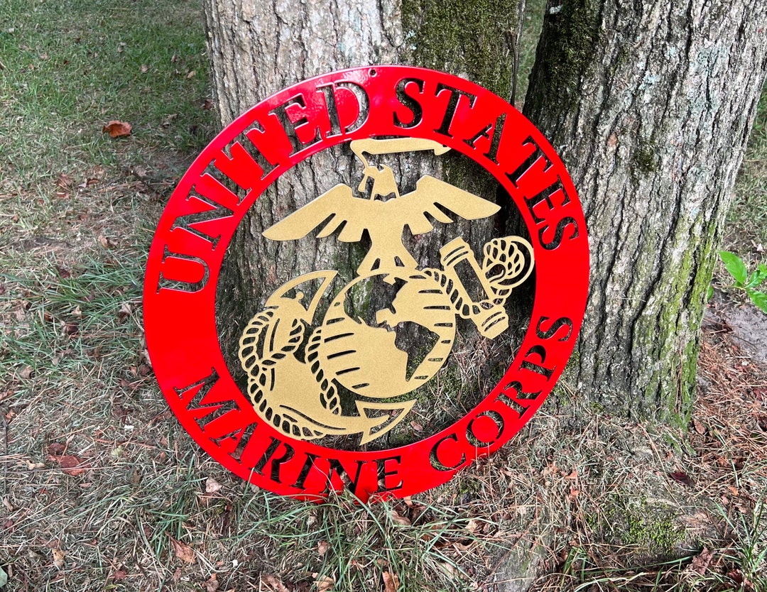 US Marine Corps Metal Sign USMC Sign Authorized Seller - Etsy