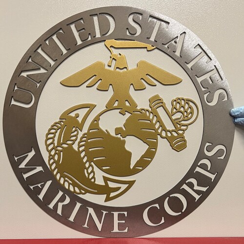 US Marine Corps Metal Sign Authorized Seller for USMC Logo - Etsy